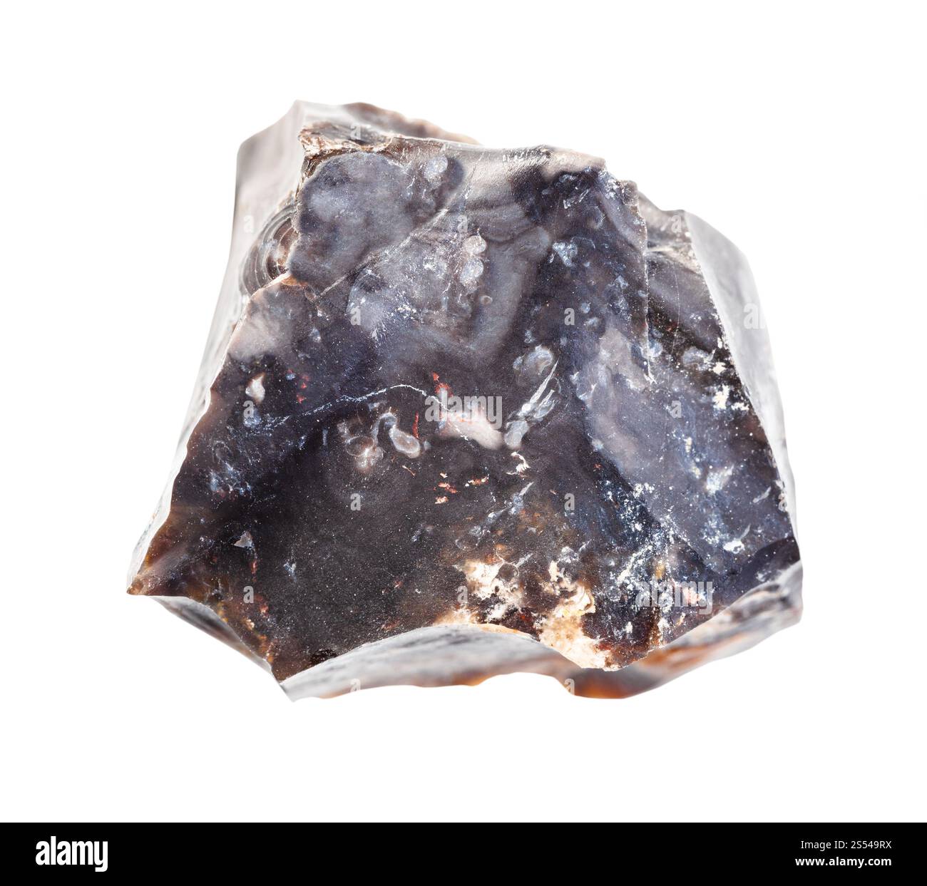 closeup of sample of natural mineral from geological collection - raw ...