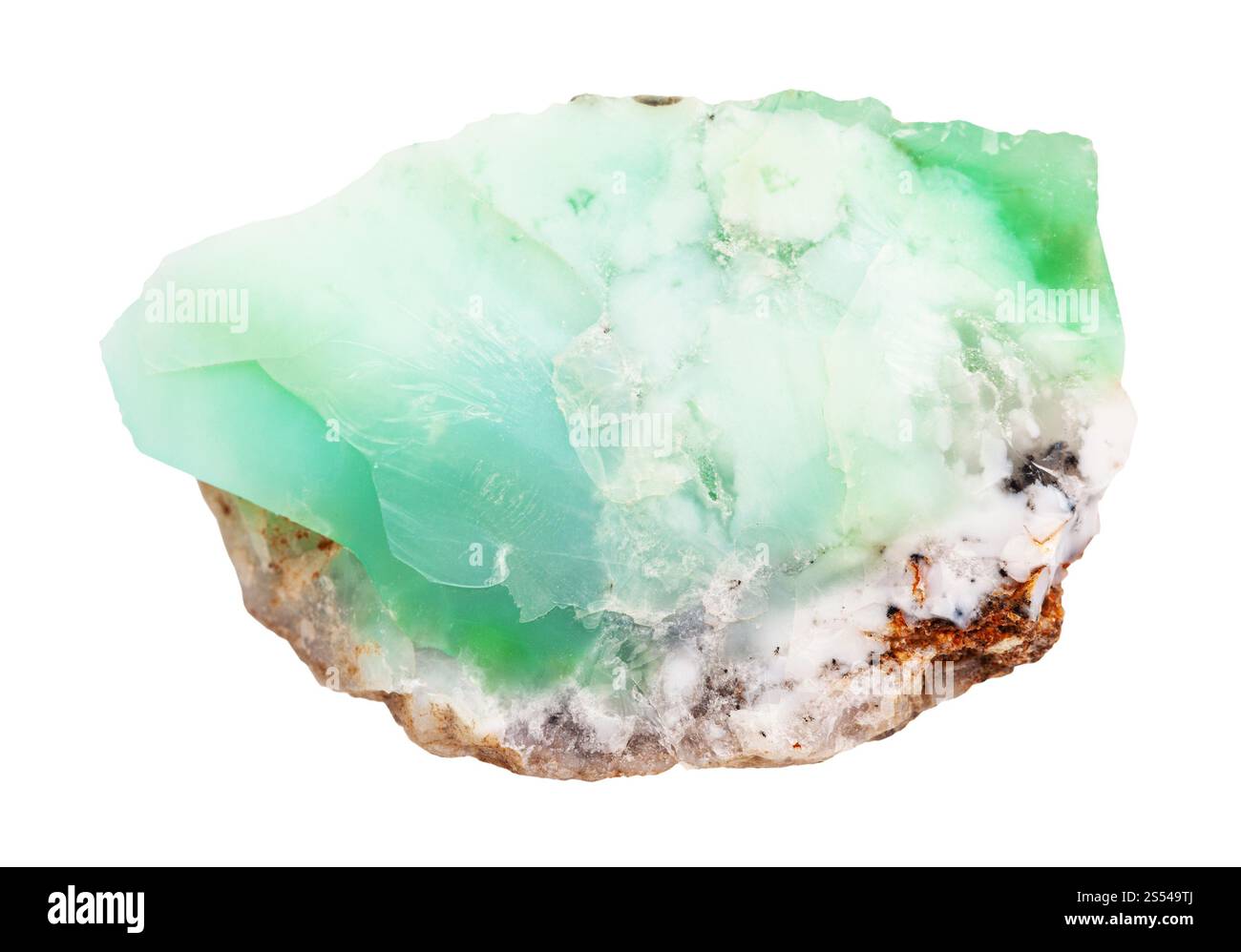 closeup of sample of natural mineral from geological collection - rough ...