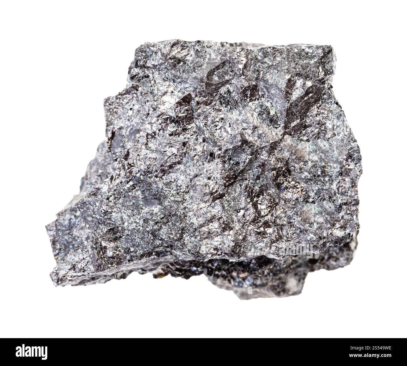 closeup of sample of natural mineral from geological collection - rough ...