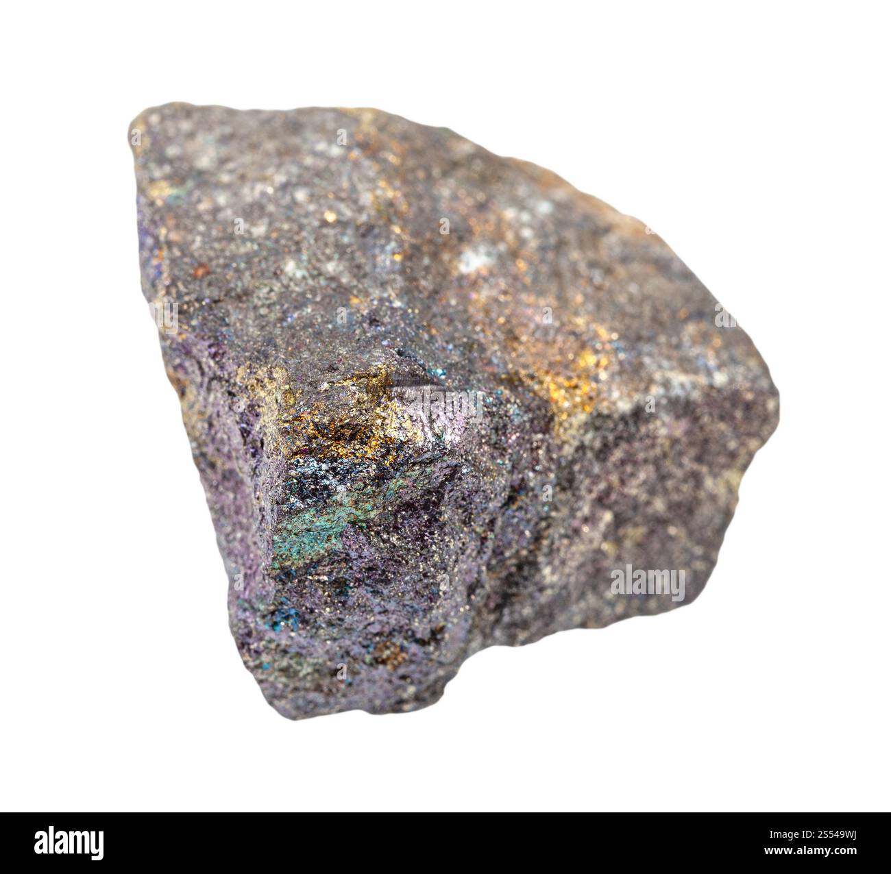 closeup of sample of natural mineral from geological collection ...