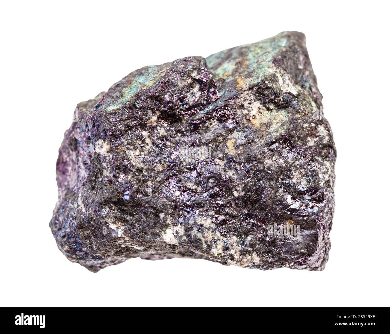 closeup of sample of natural mineral from geological collection - raw ...