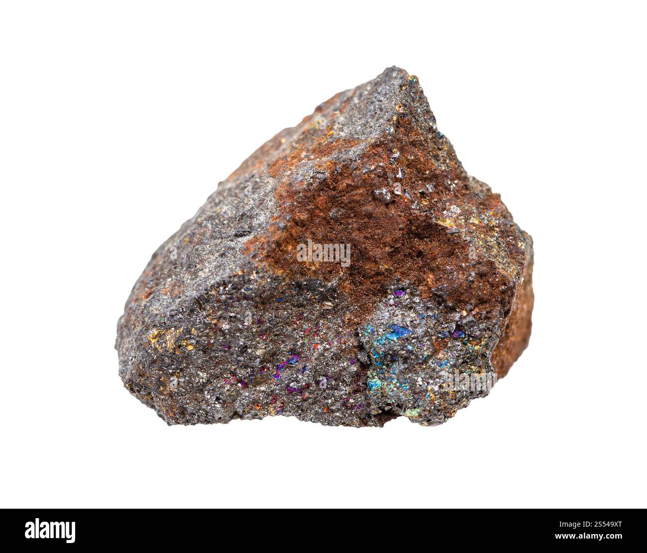 closeup of sample of natural mineral from geological collection ...