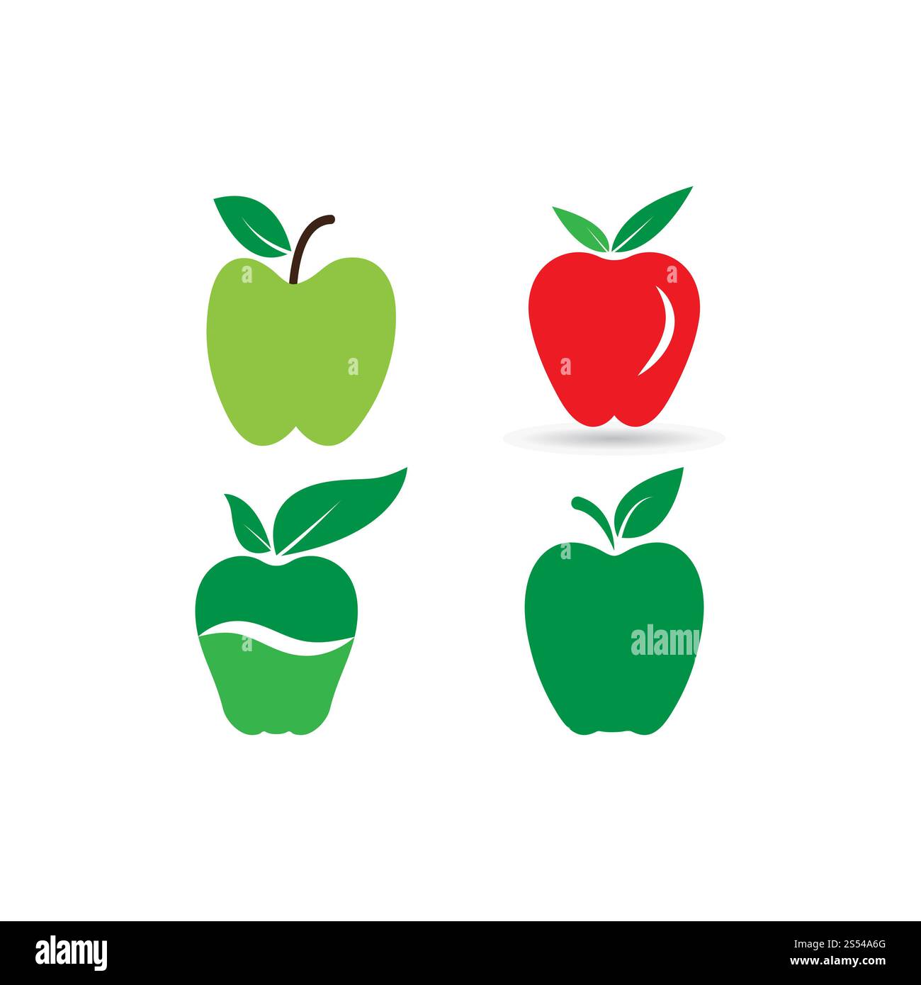 apple logo vector ilustration template Stock Photo - Alamy