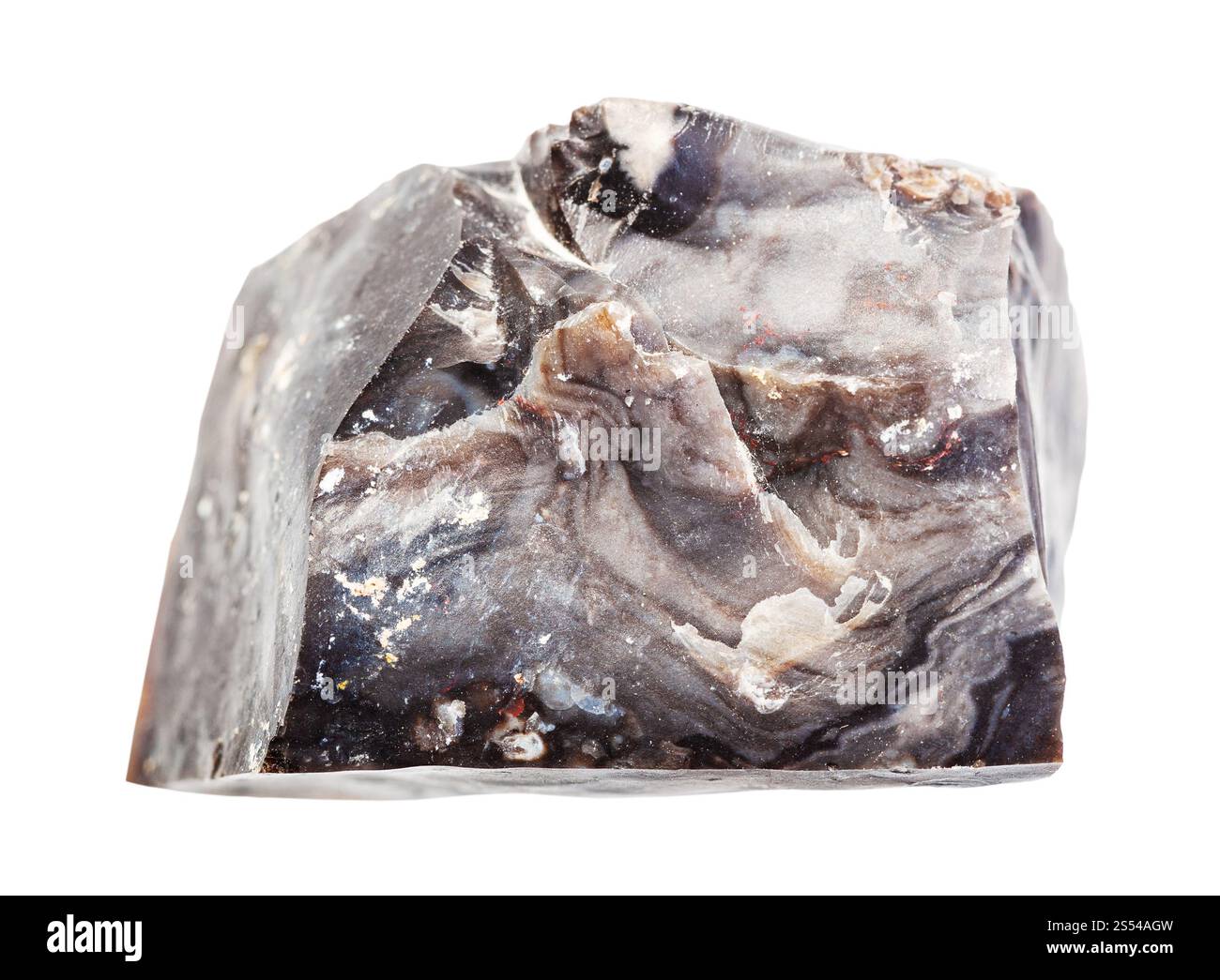 closeup of sample of natural mineral from geological collection ...