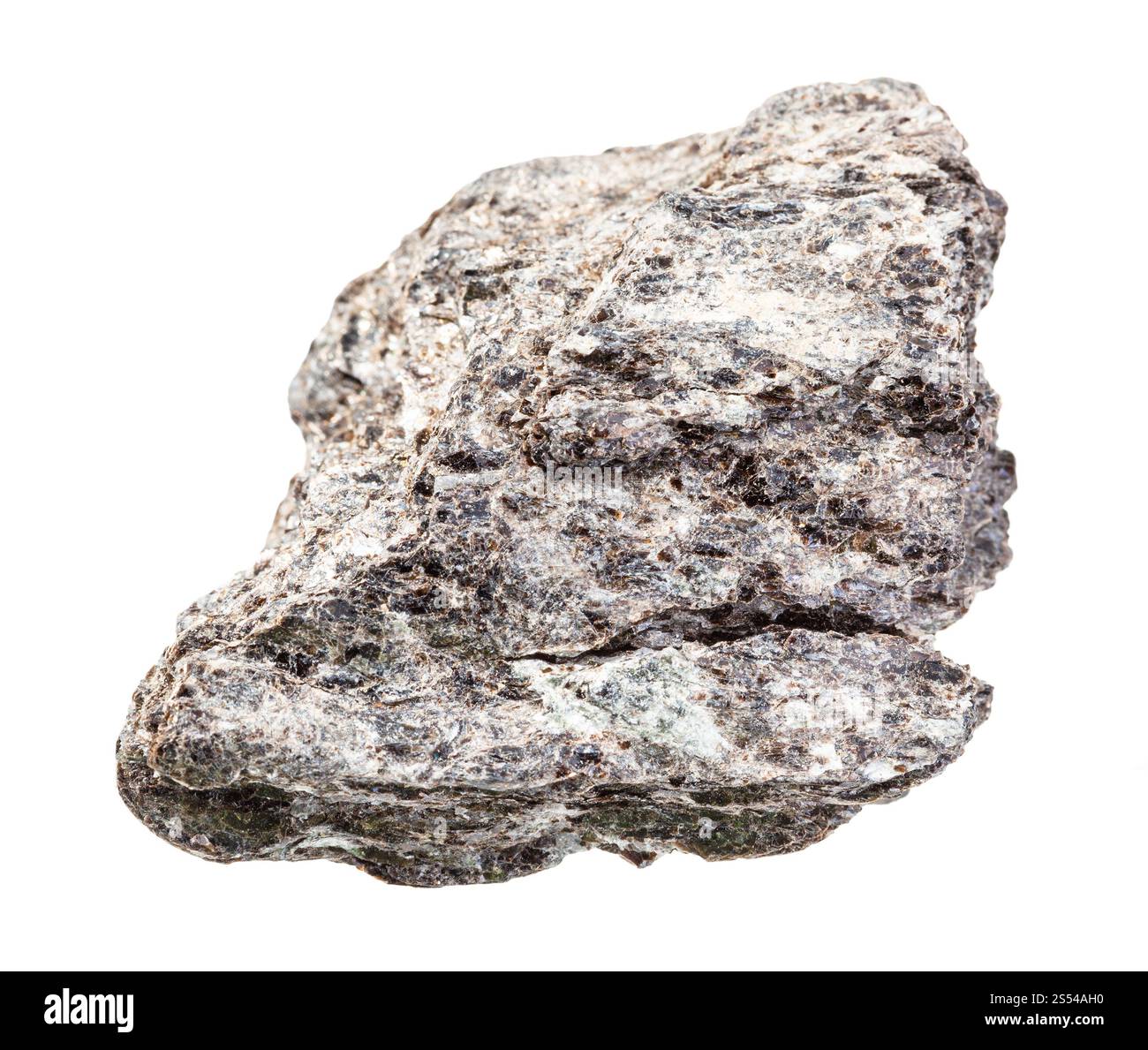 closeup of sample of natural mineral from geological collection - rough ...