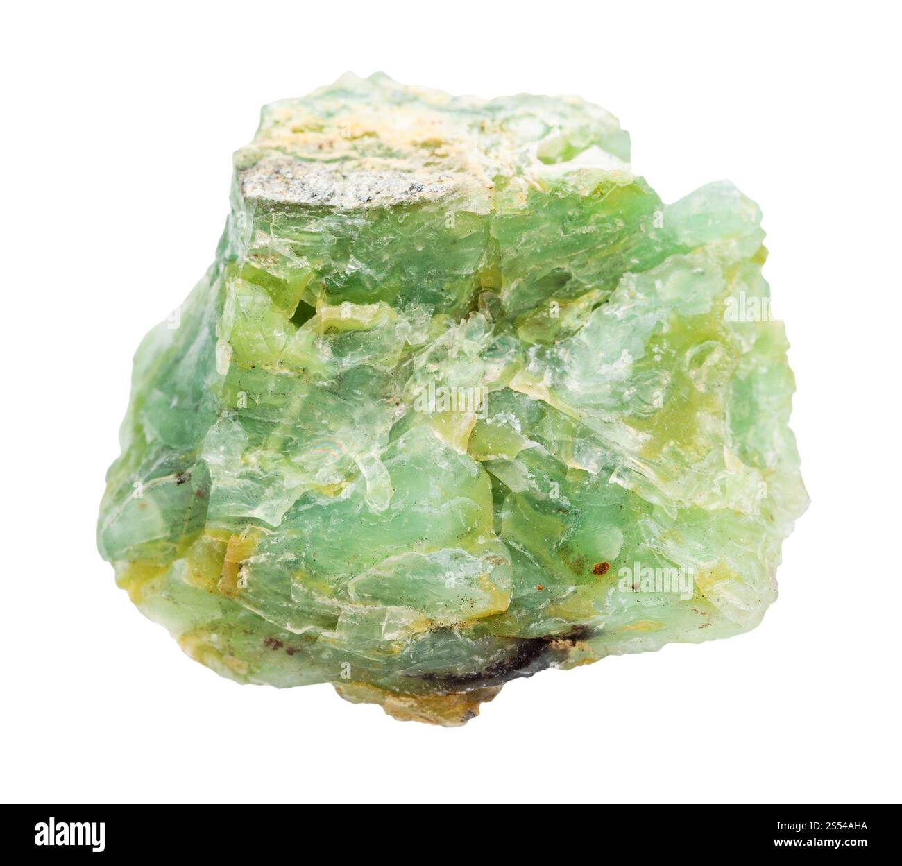 closeup of sample of natural mineral from geological collection - rough ...