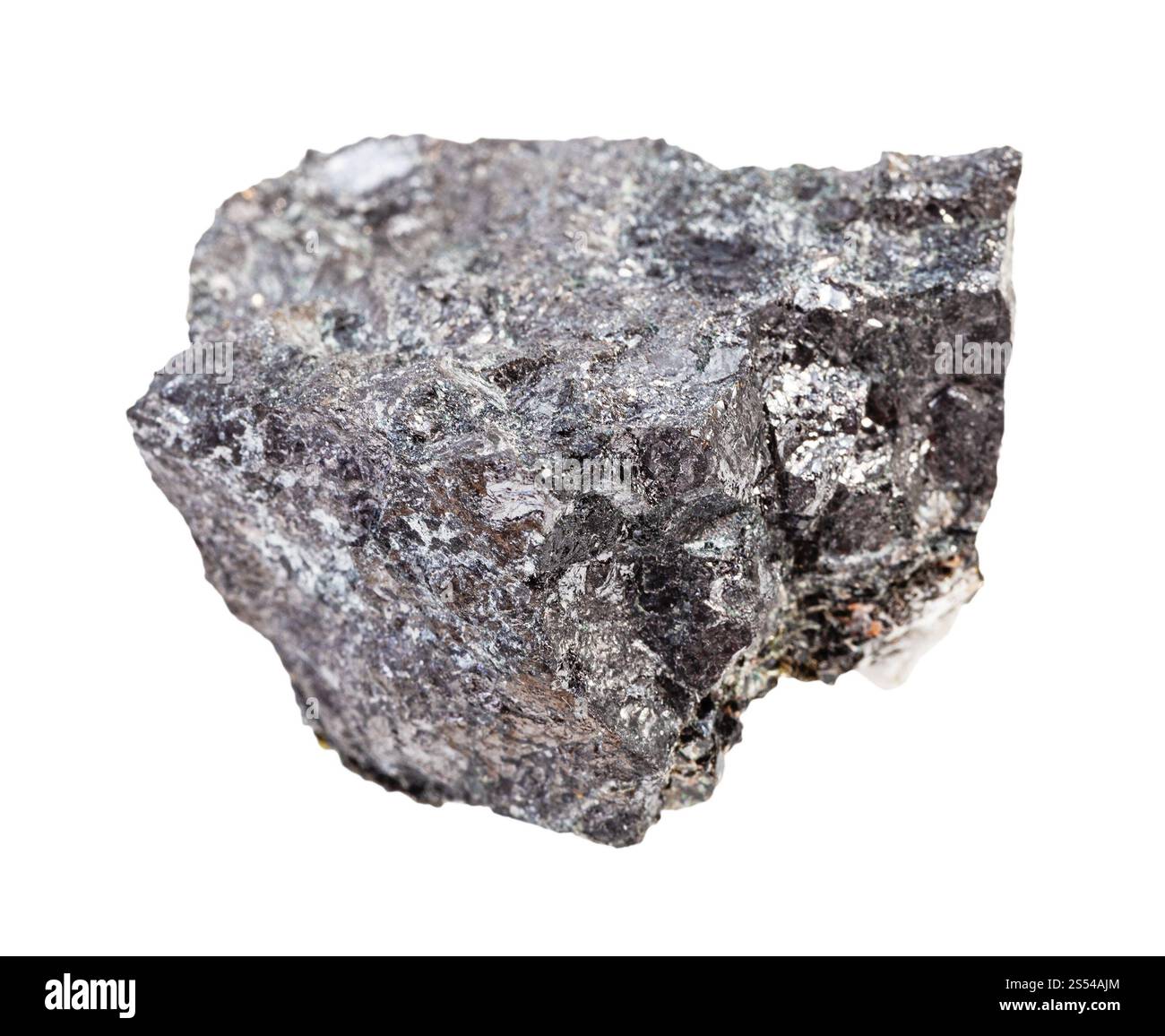 closeup of sample of natural mineral from geological collection - raw ...