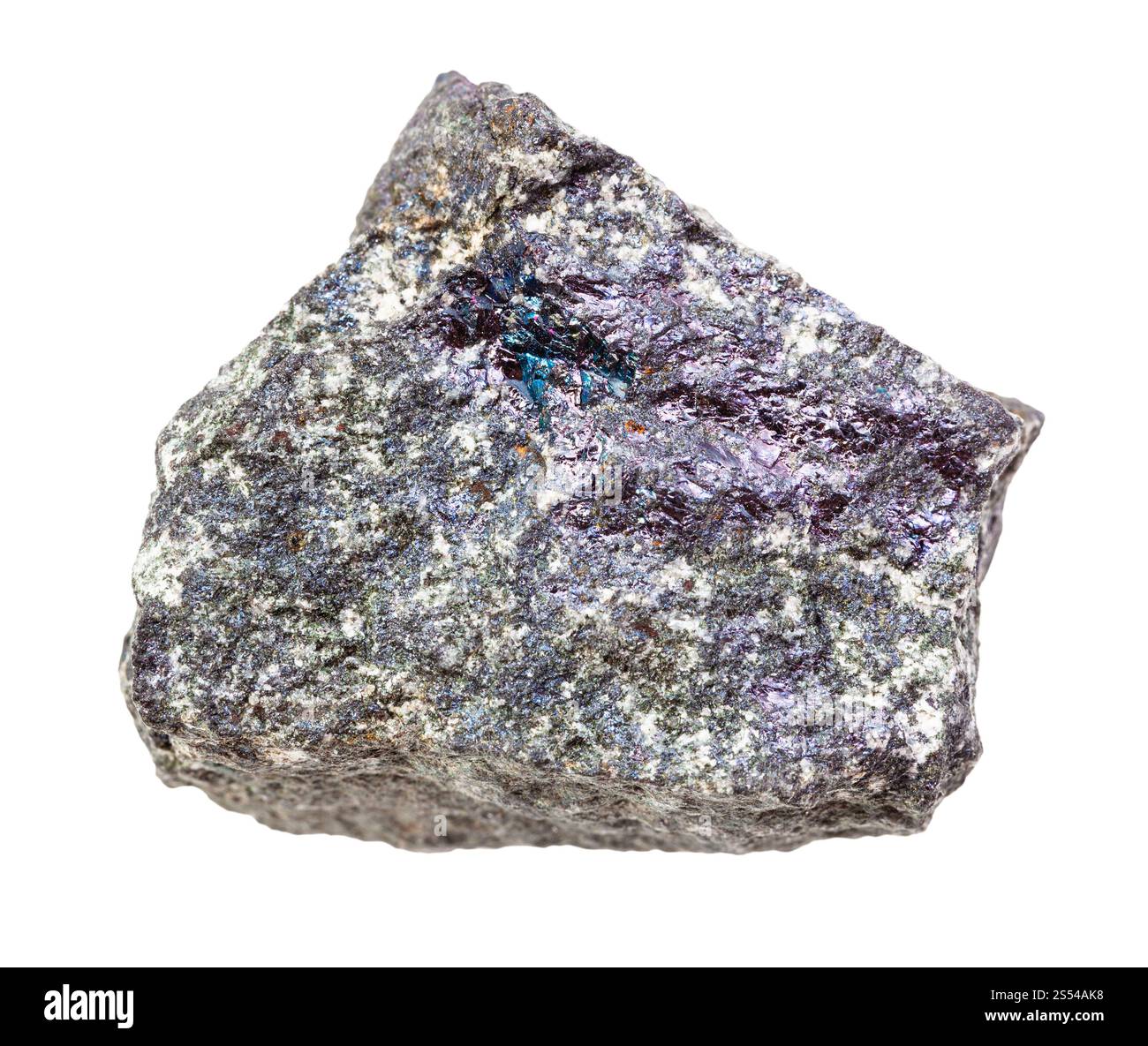 closeup of sample of natural mineral from geological collection - rough ...