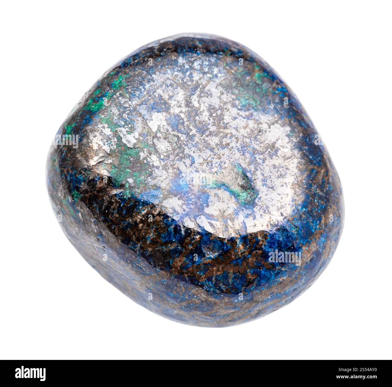 closeup of sample of natural mineral from geological collection ...