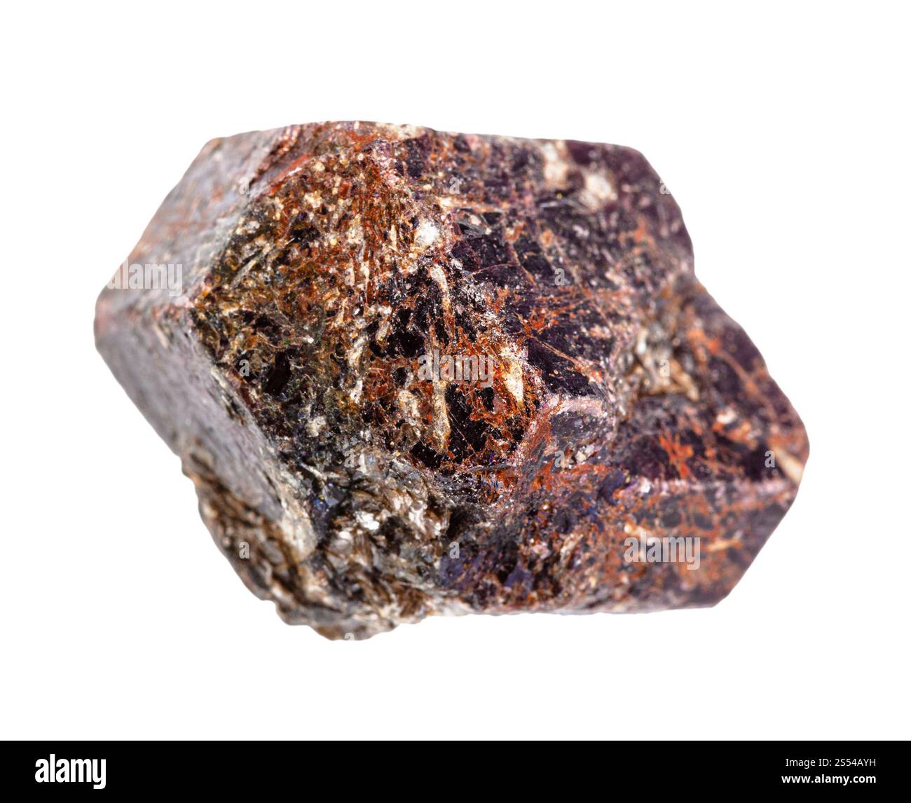 closeup of sample of natural mineral from geological collection - raw ...