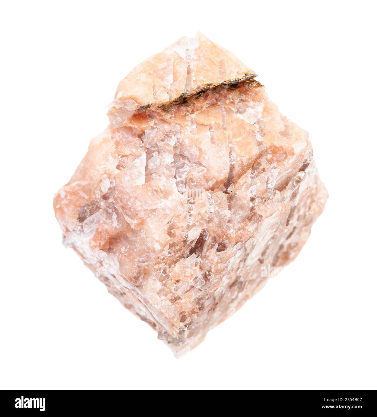 closeup of sample of natural mineral from geological collection - rough ...