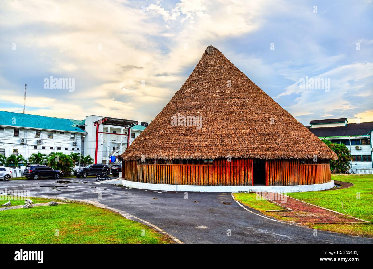 Umana Yana, a conical palm-thatched hut recognized as a national ...