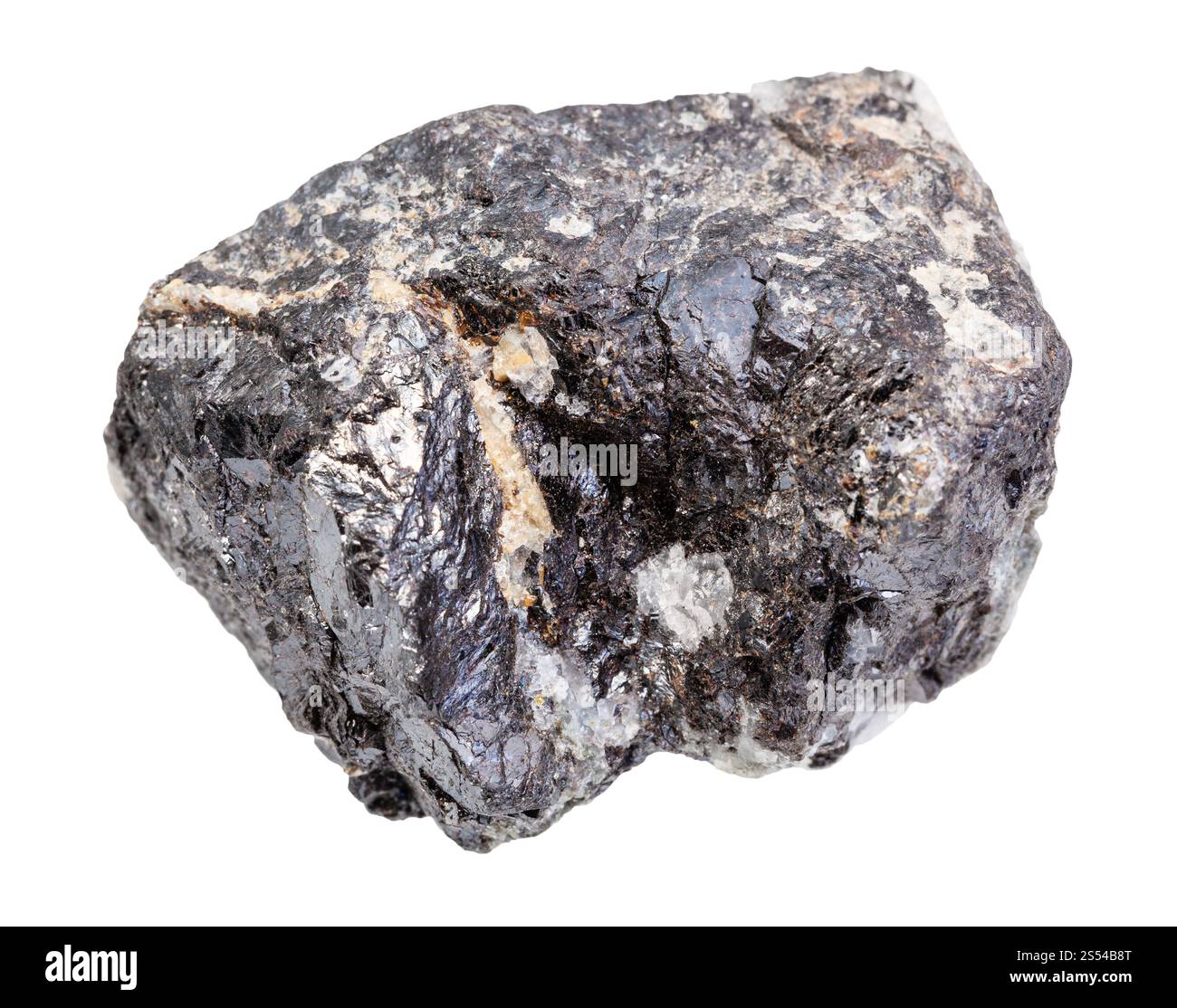 closeup of sample of natural mineral from geological collection - raw ...