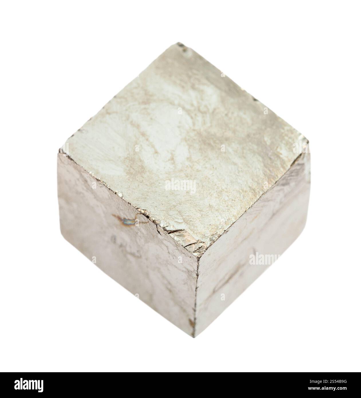 closeup of sample of natural mineral from geological collection ...