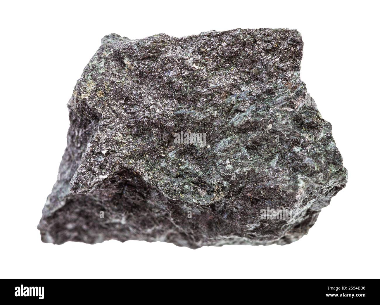 closeup of sample of natural mineral from geological collection - raw ...