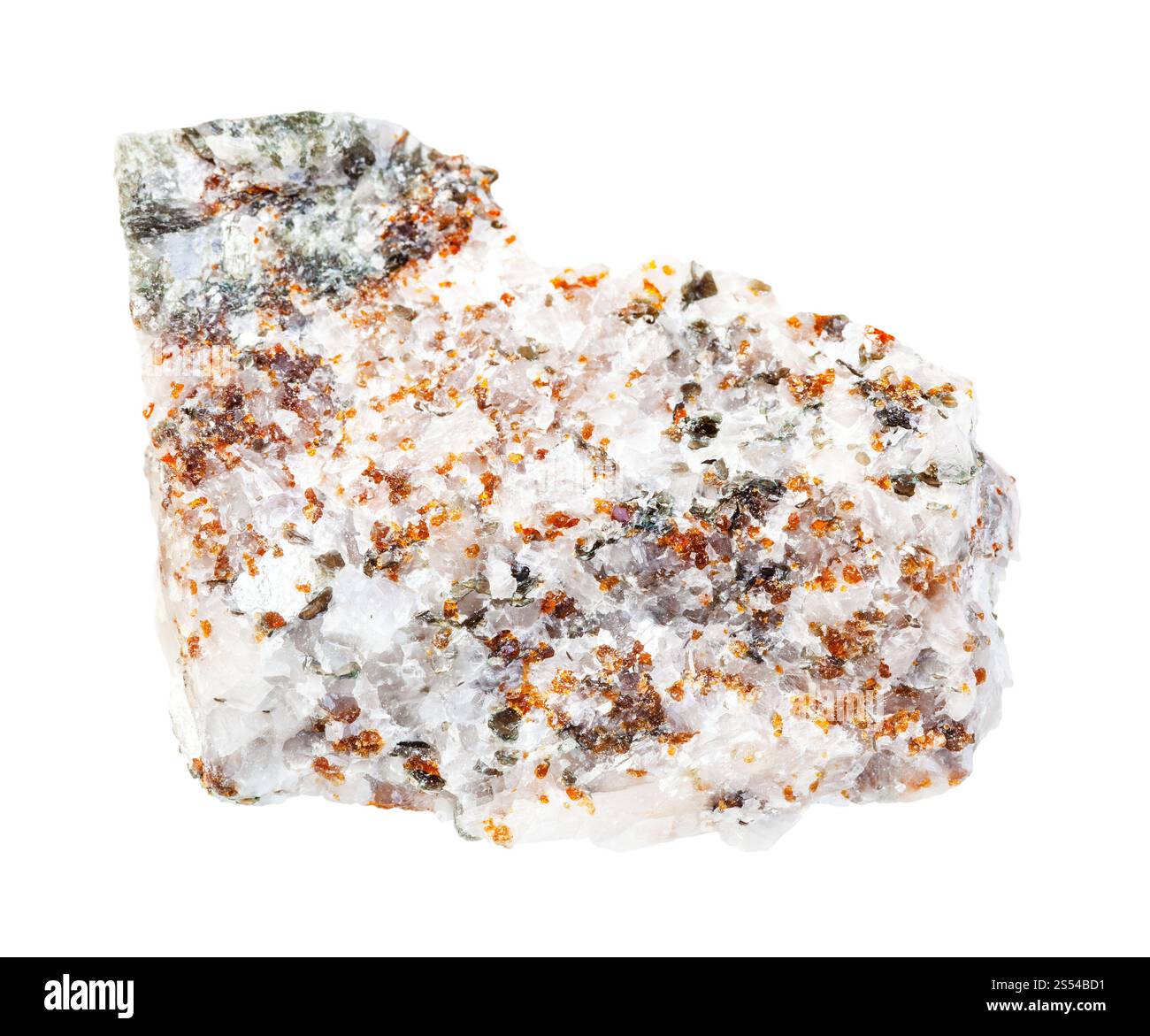 closeup of sample of natural mineral from geological collection - brown ...