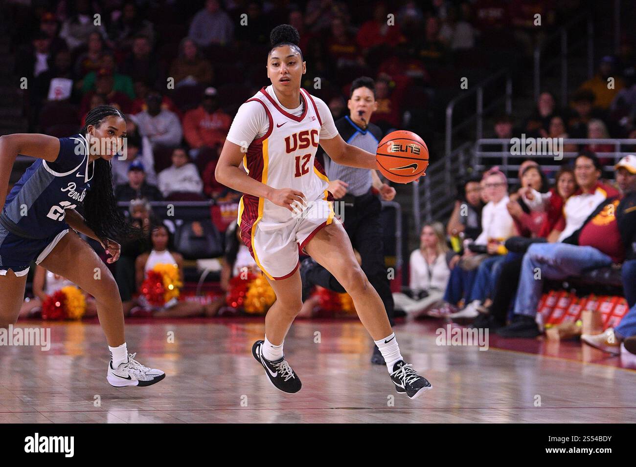 LOS ANGELES, CA - JANUARY 12: USC Trojans guard JuJu Watkins (12 ...