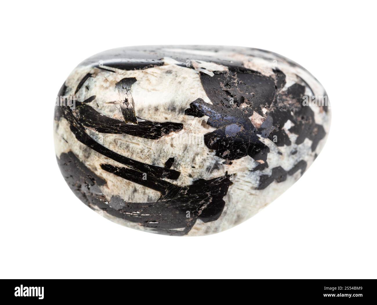 closeup of sample of natural mineral from geological collection - black ...