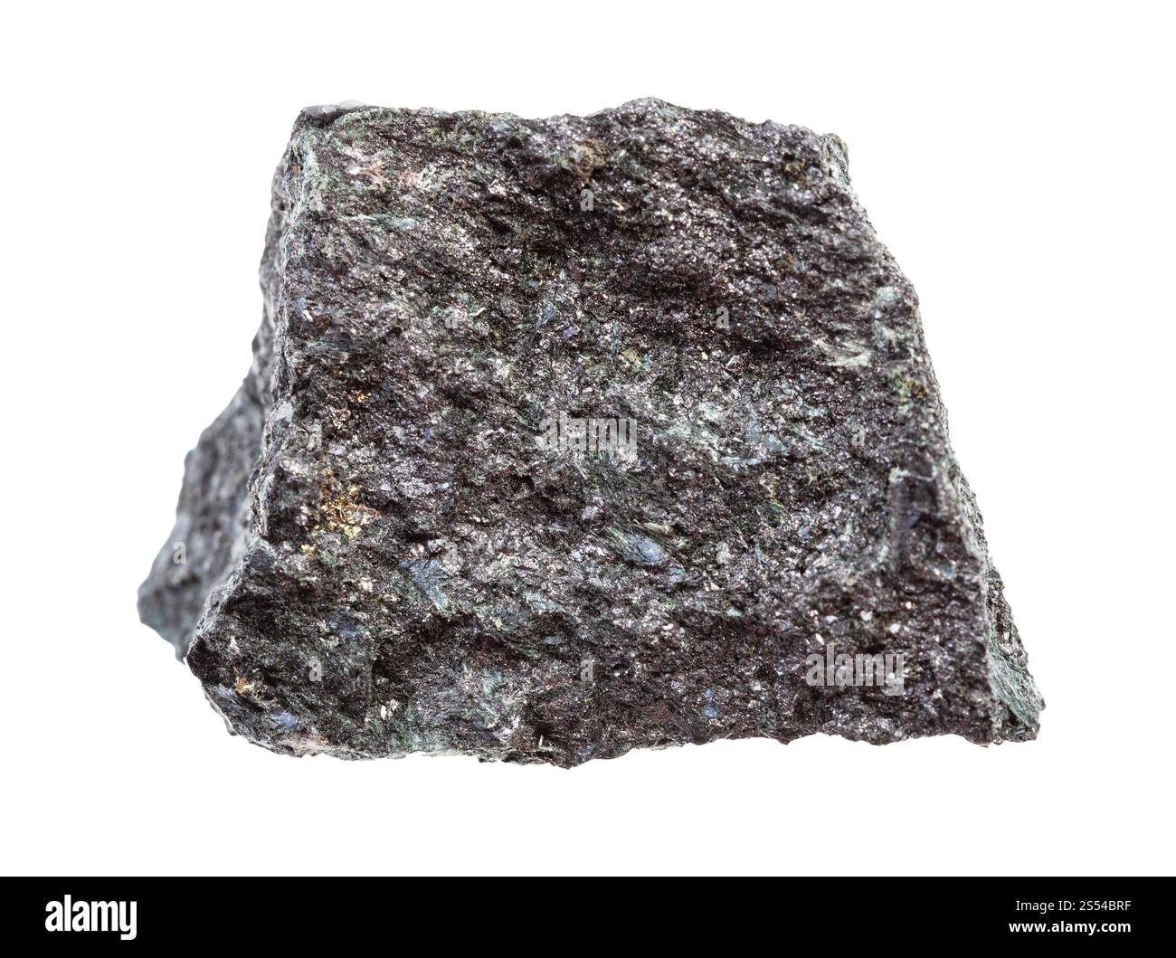 closeup of sample of natural mineral from geological collection - rough ...