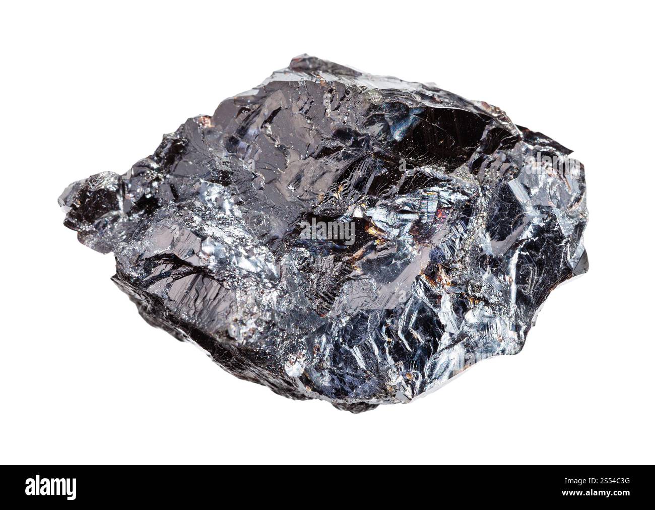 closeup of sample of natural mineral from geological collection - rough ...