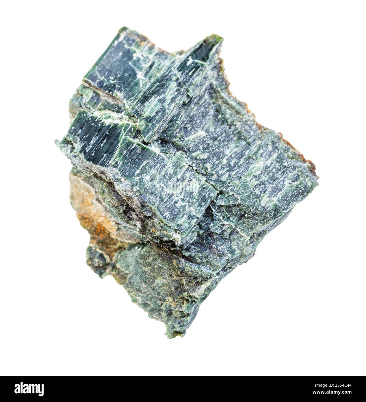 closeup of sample of natural mineral from geological collection - raw ...