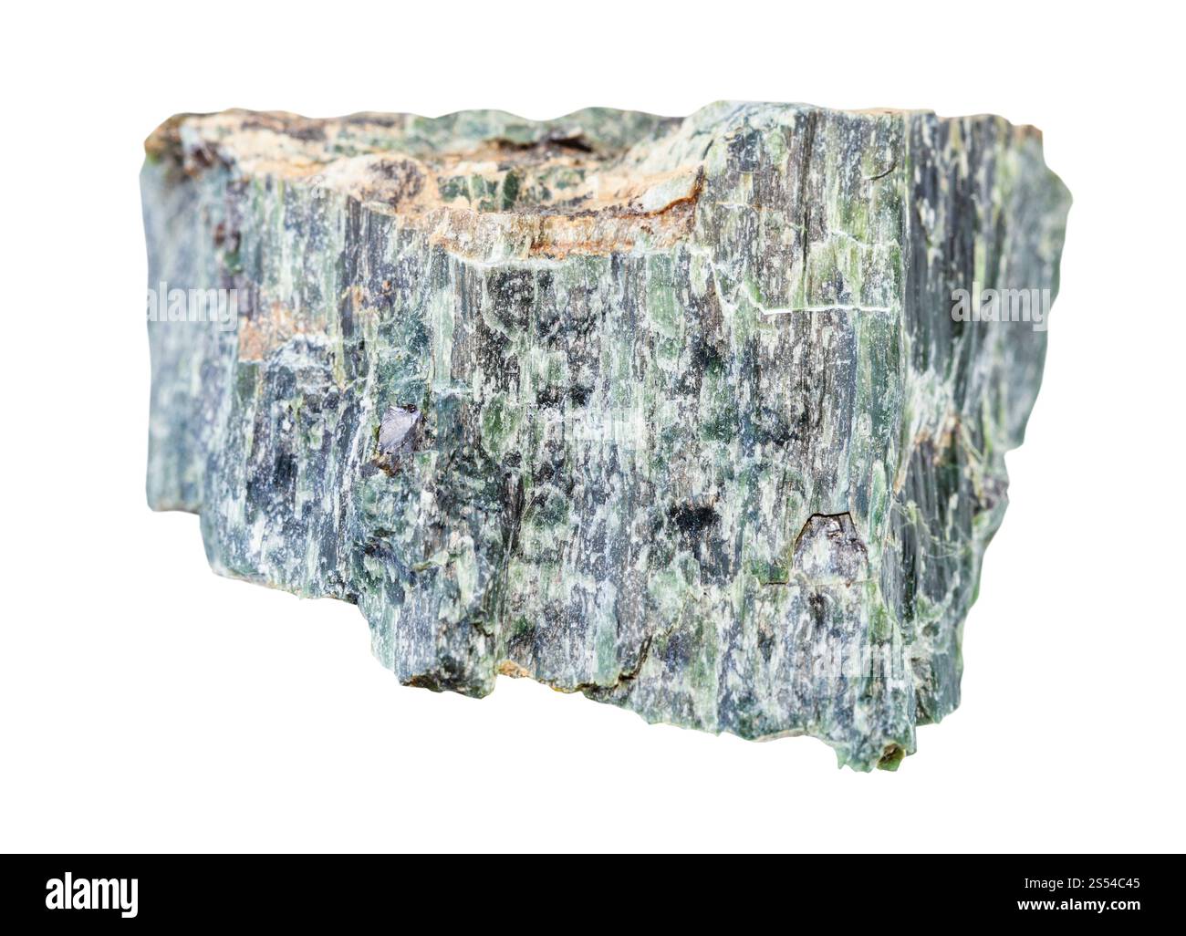 closeup of sample of natural mineral from geological collection - rough ...