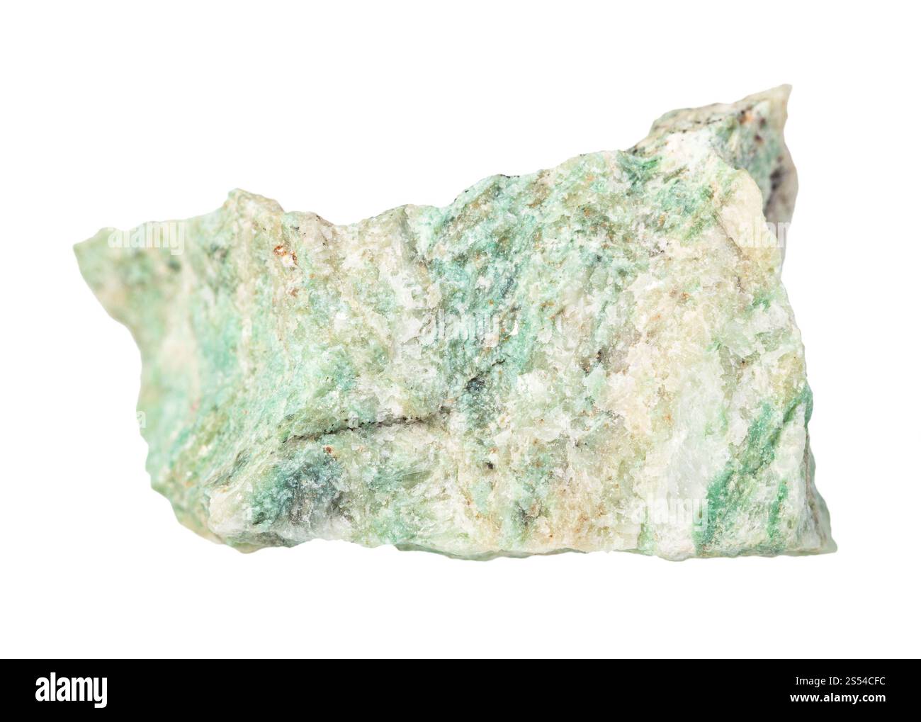 closeup of sample of natural mineral from geological collection ...