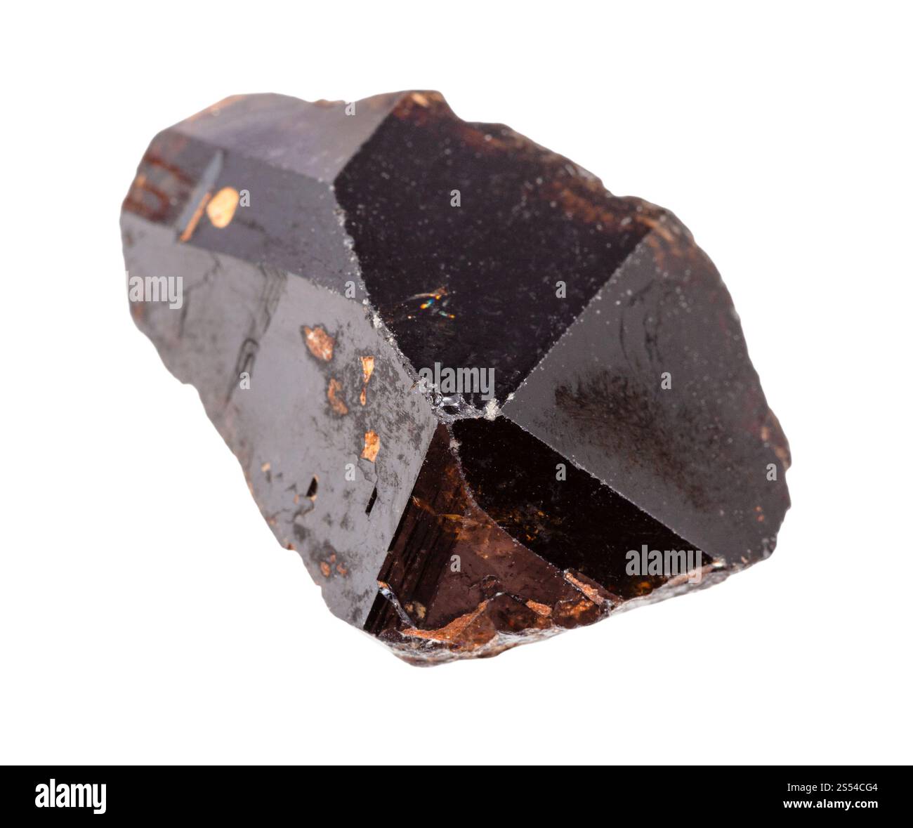 closeup of sample of natural mineral from geological collection - rough ...