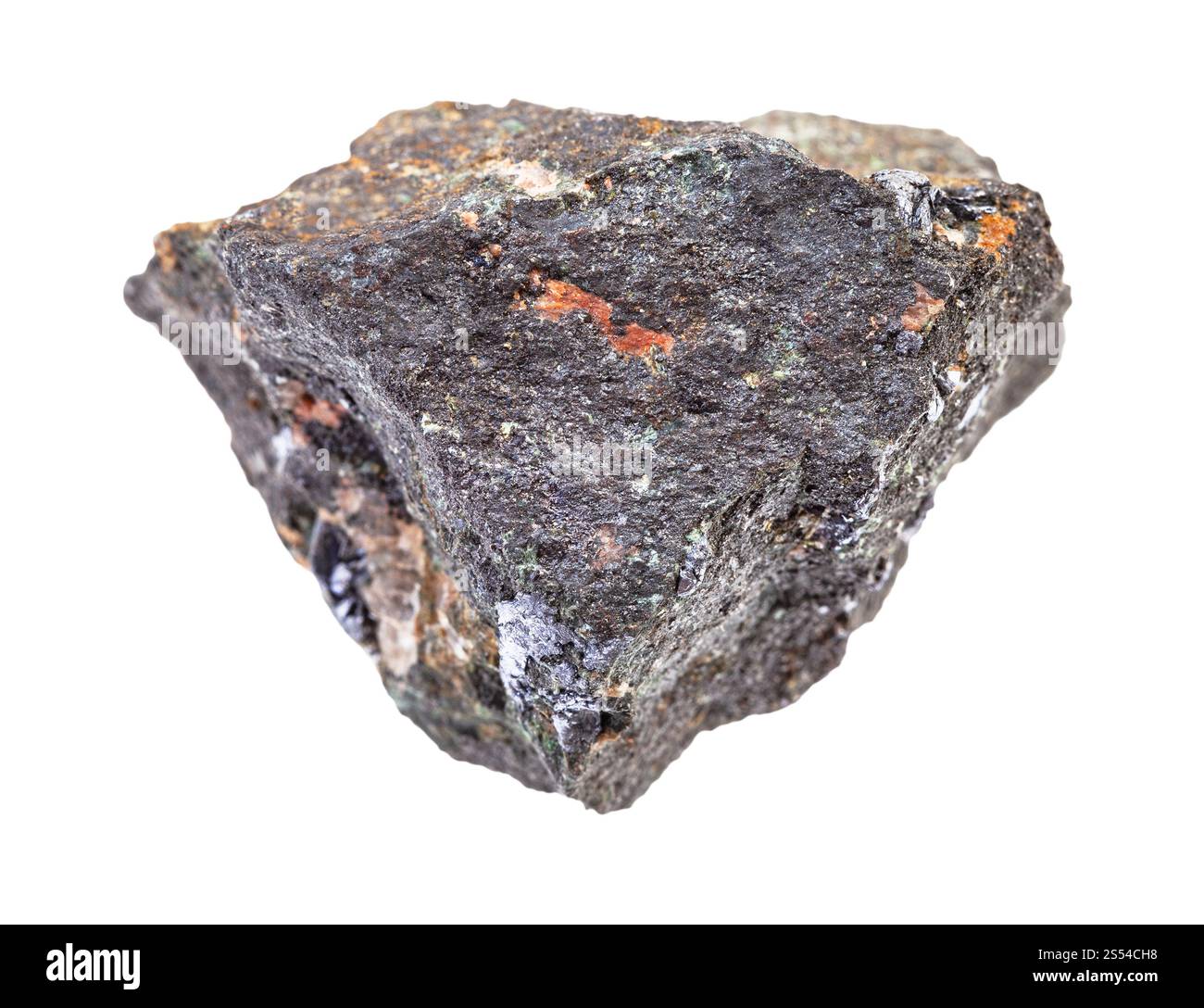 closeup of sample of natural mineral from geological collection - raw ...