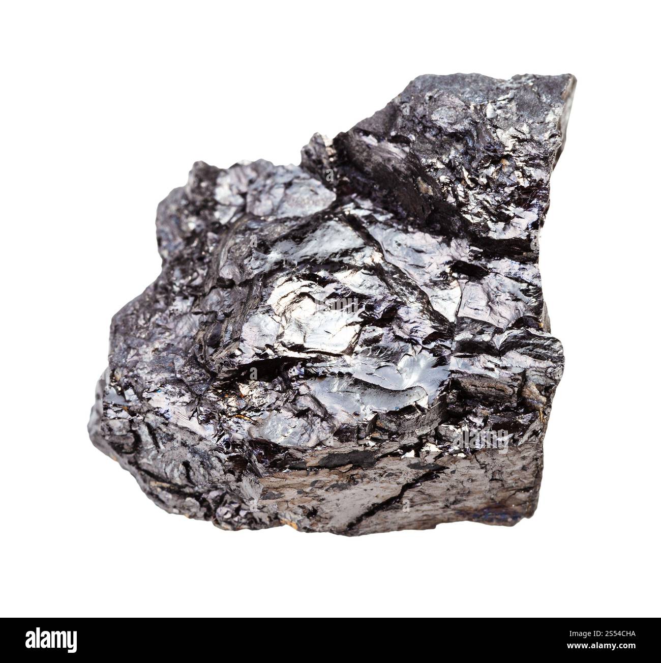 closeup of sample of natural mineral from geological collection - rough ...