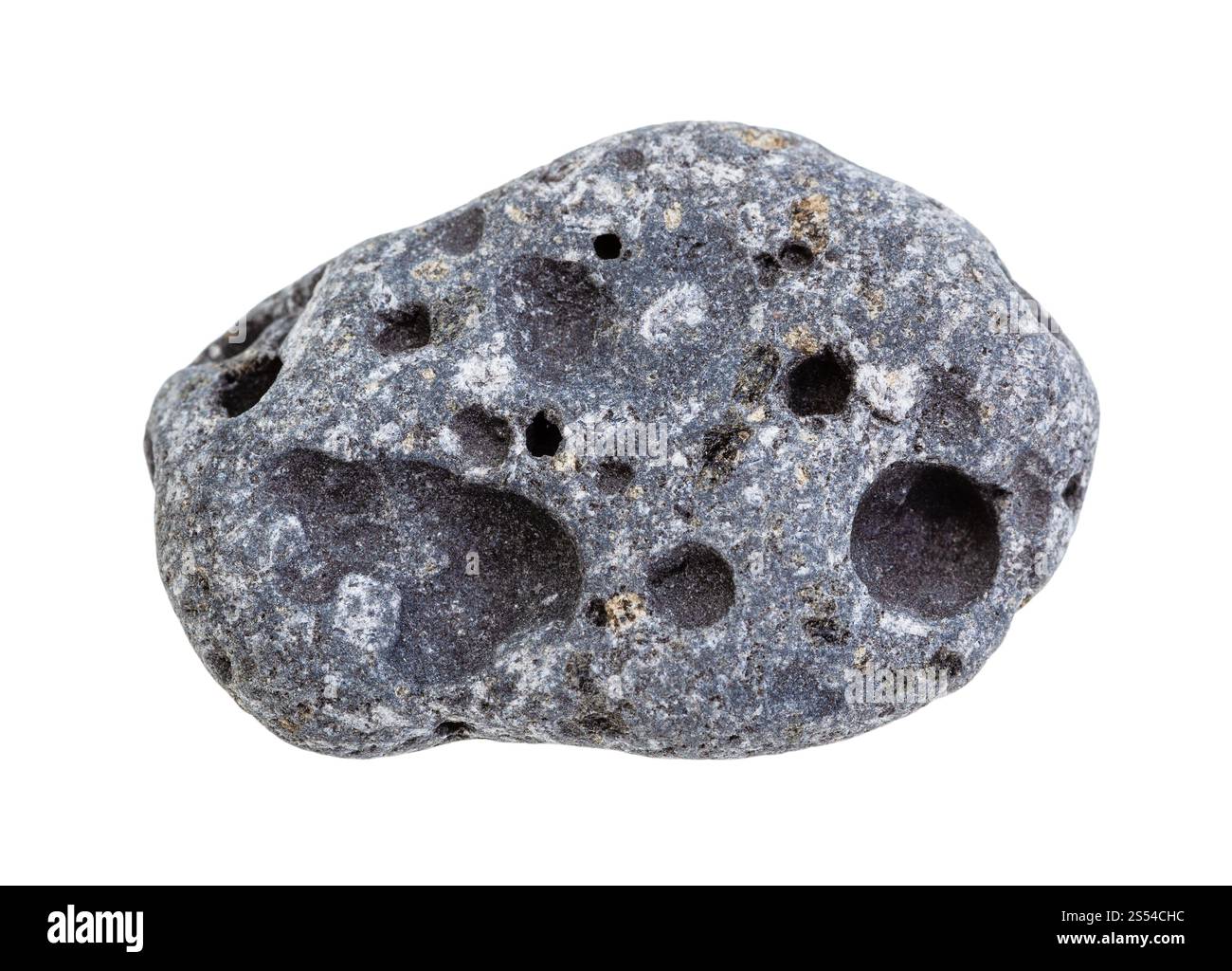 closeup of sample of natural mineral from geological collection ...