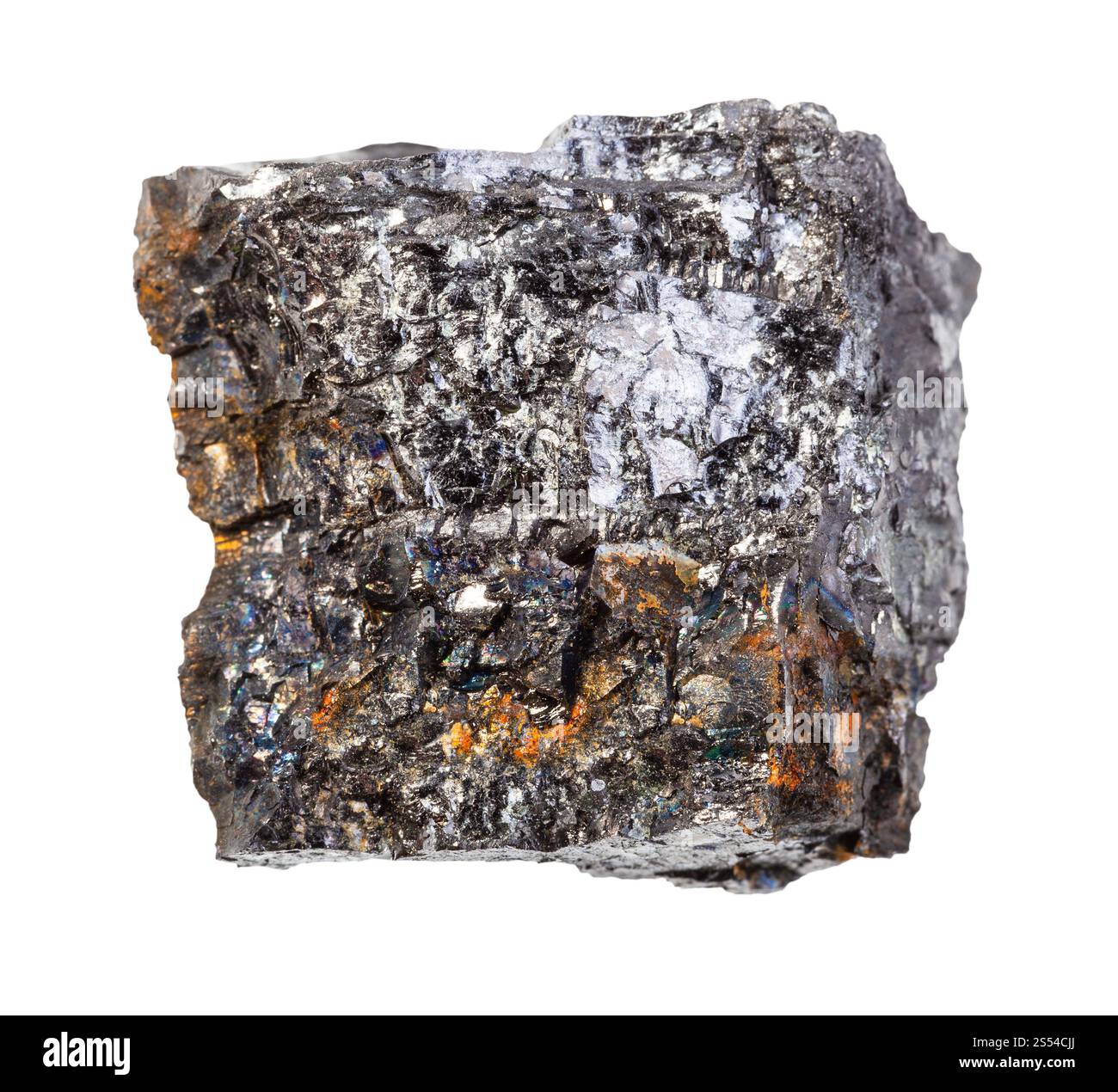 closeup of sample of natural mineral from geological collection - piece ...