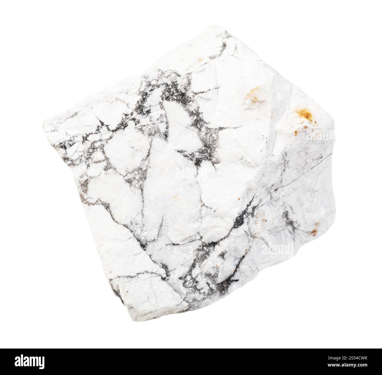 closeup of sample of natural mineral from geological collection - rough ...