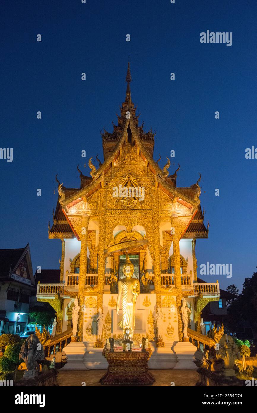 The Wat Buppharam in the city of Chiang Mai at north Thailand. Thailand ...