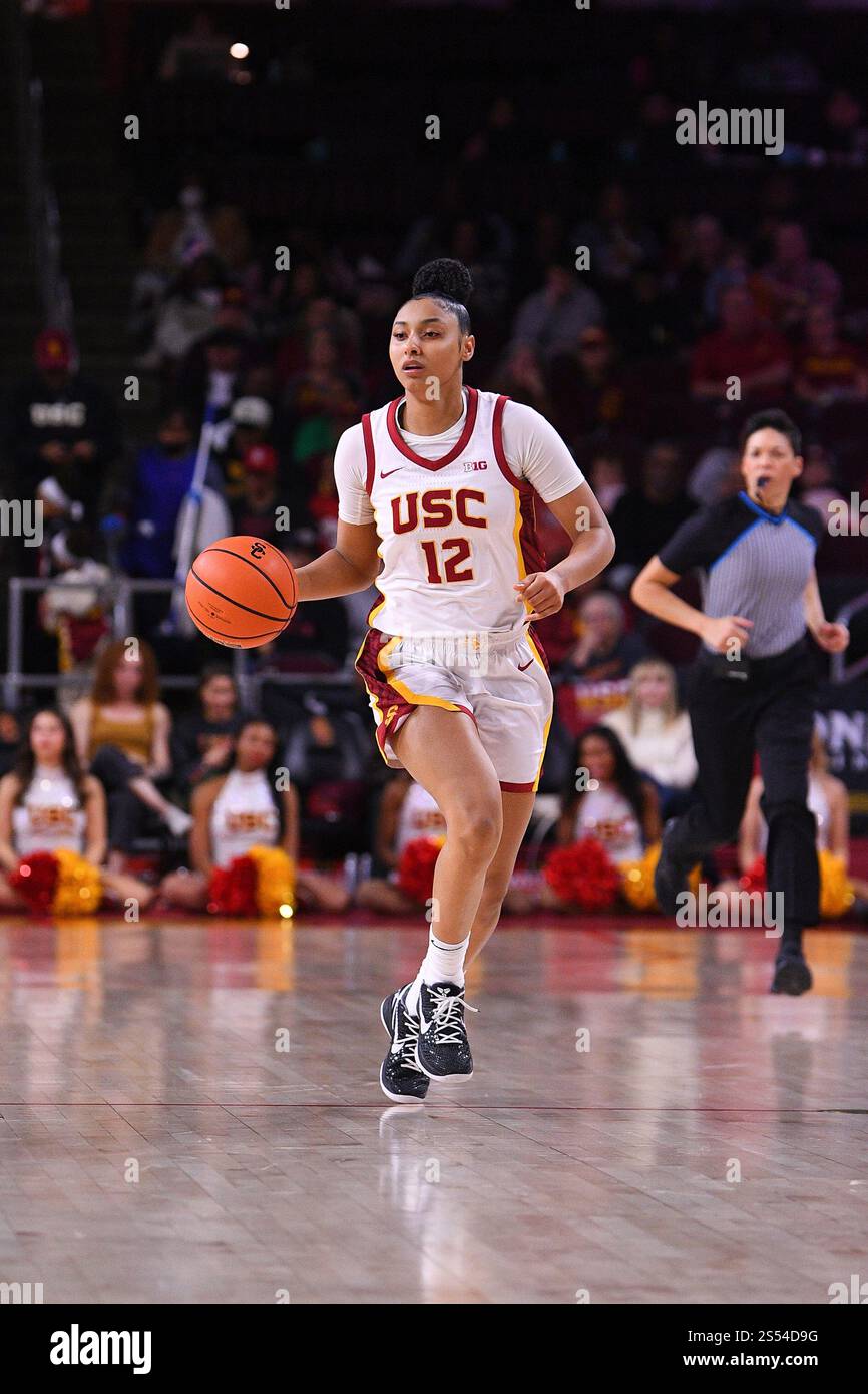LOS ANGELES, CA - JANUARY 12: USC Trojans guard JuJu Watkins (12 ...