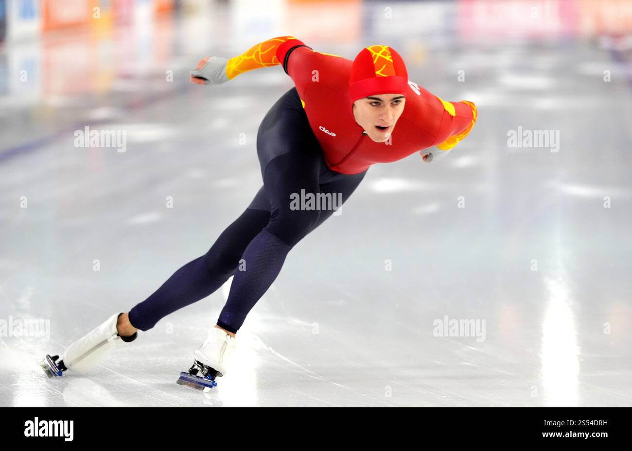 Nil Llop Izquierdo (ESP) on first 500m during European Speed Skating ...
