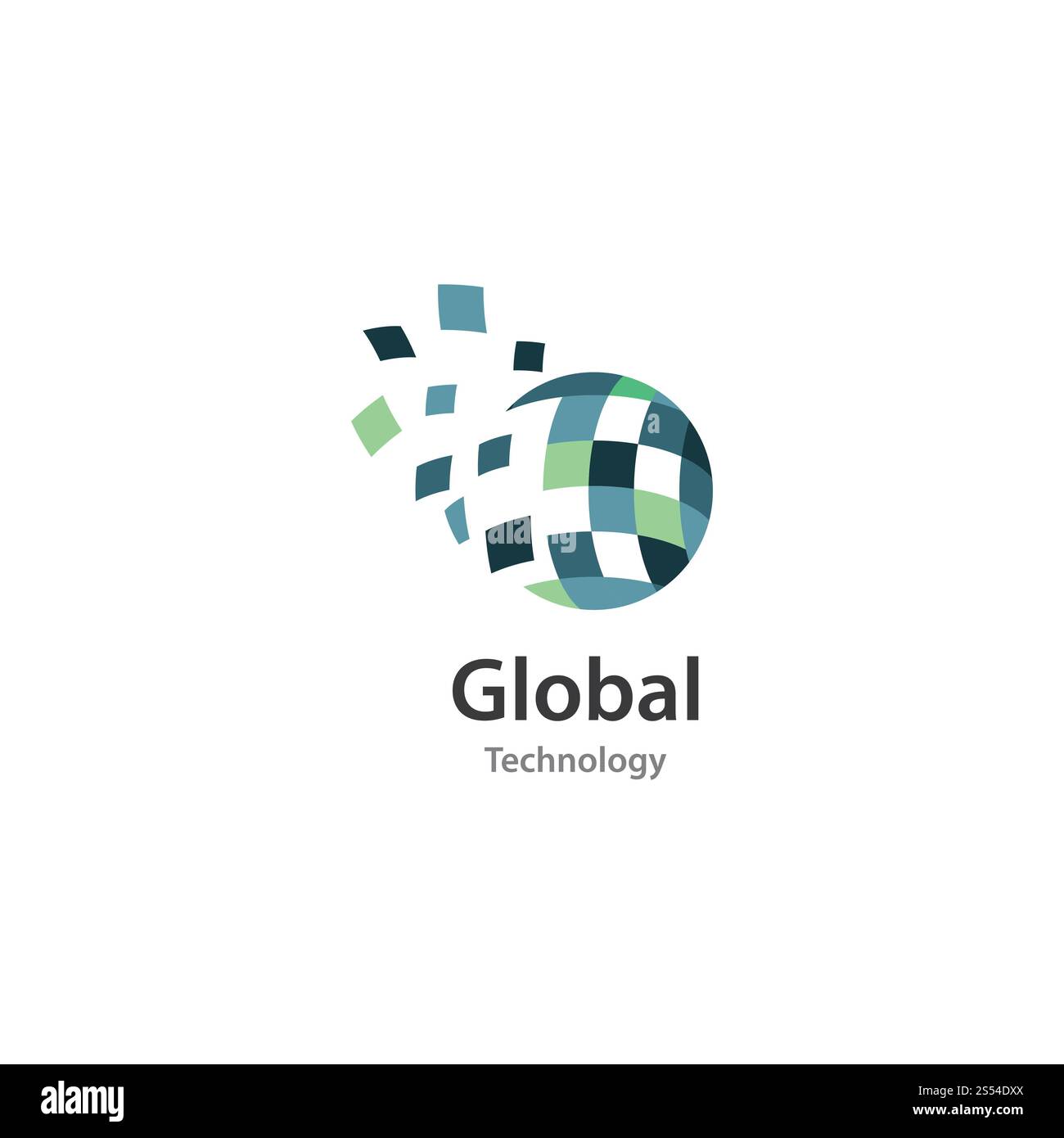 Global technology ilustration logo vector template Stock Photo - Alamy