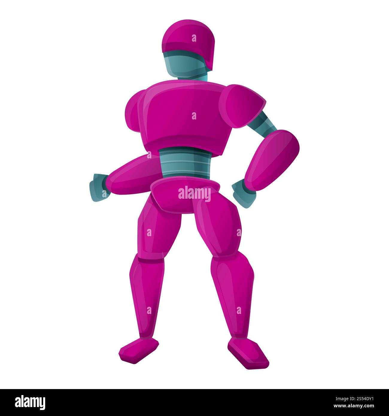 Pink robot icon. Cartoon of pink robot vector icon for web design ...