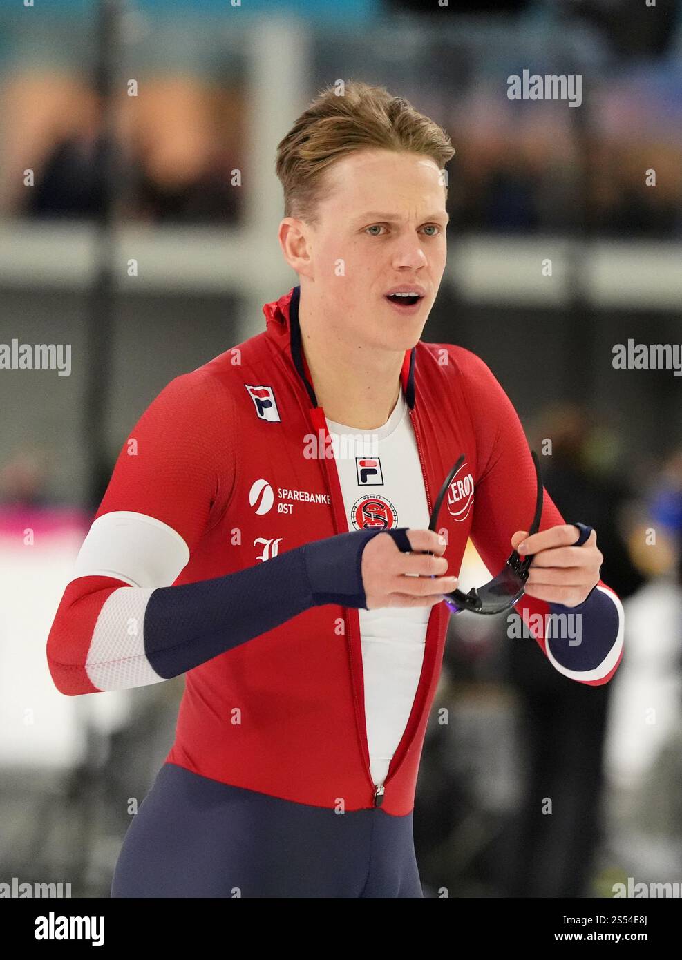 Bjn Magnussen (NOR) on first 500m during European Speed Skating ...