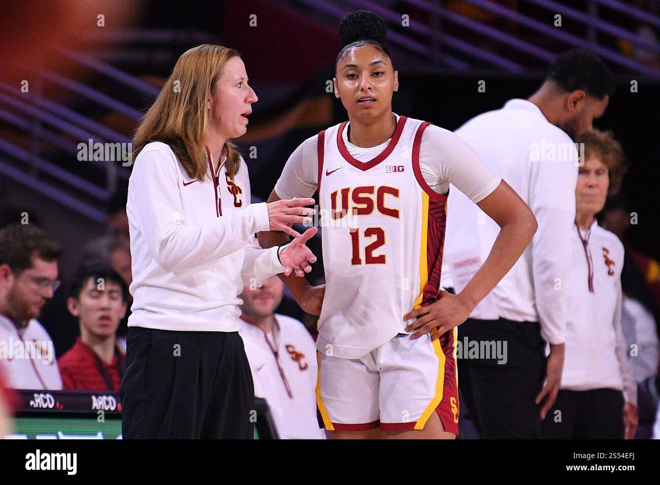 LOS ANGELES, CA - JANUARY 12: USC Trojans head coach Lindsay Gottlieb ...