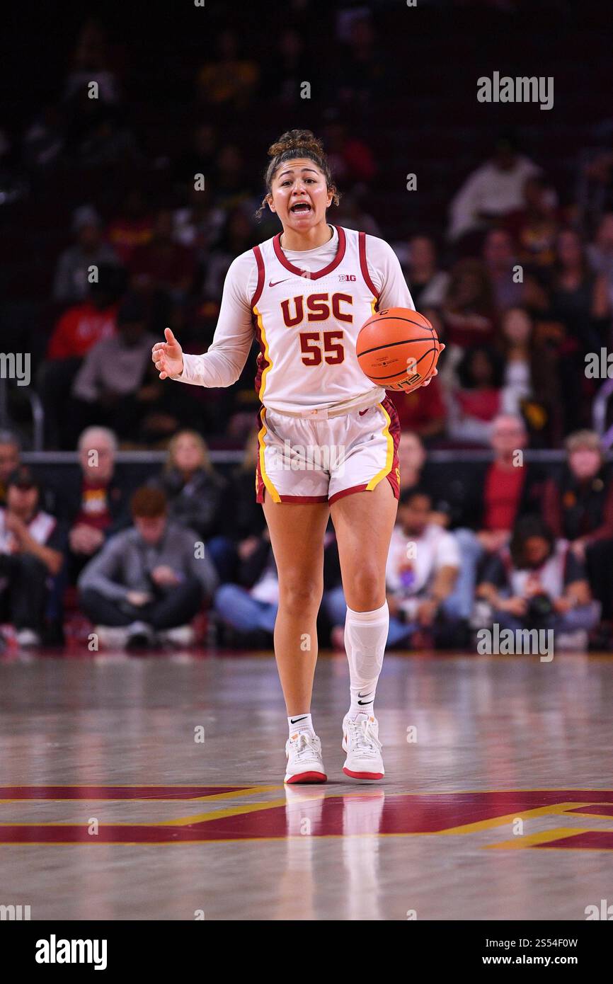 LOS ANGELES, CA - JANUARY 12: USC Trojans guard Talia von Oelhoffen (55 ...