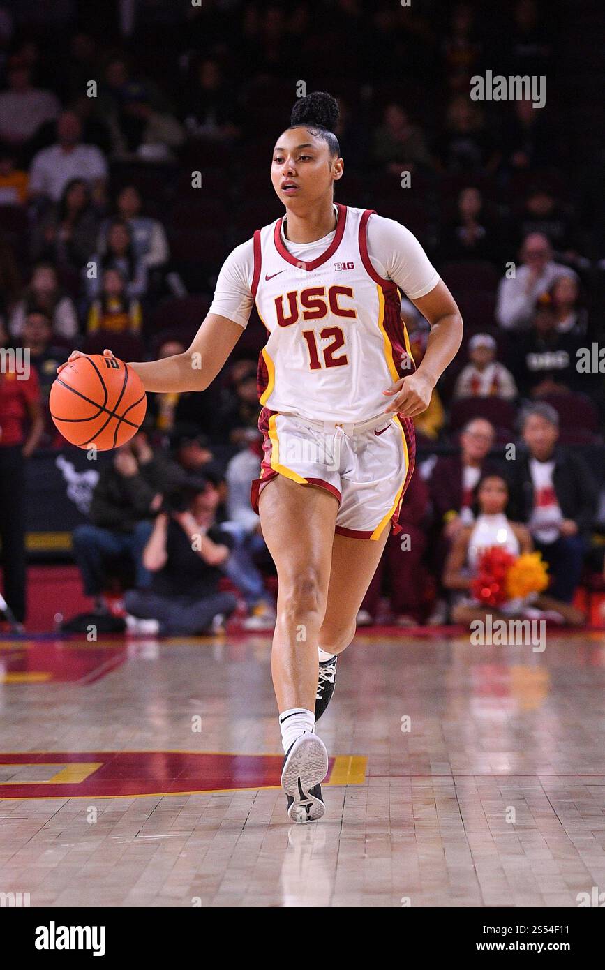 LOS ANGELES, CA - JANUARY 12: USC Trojans guard JuJu Watkins (12 ...