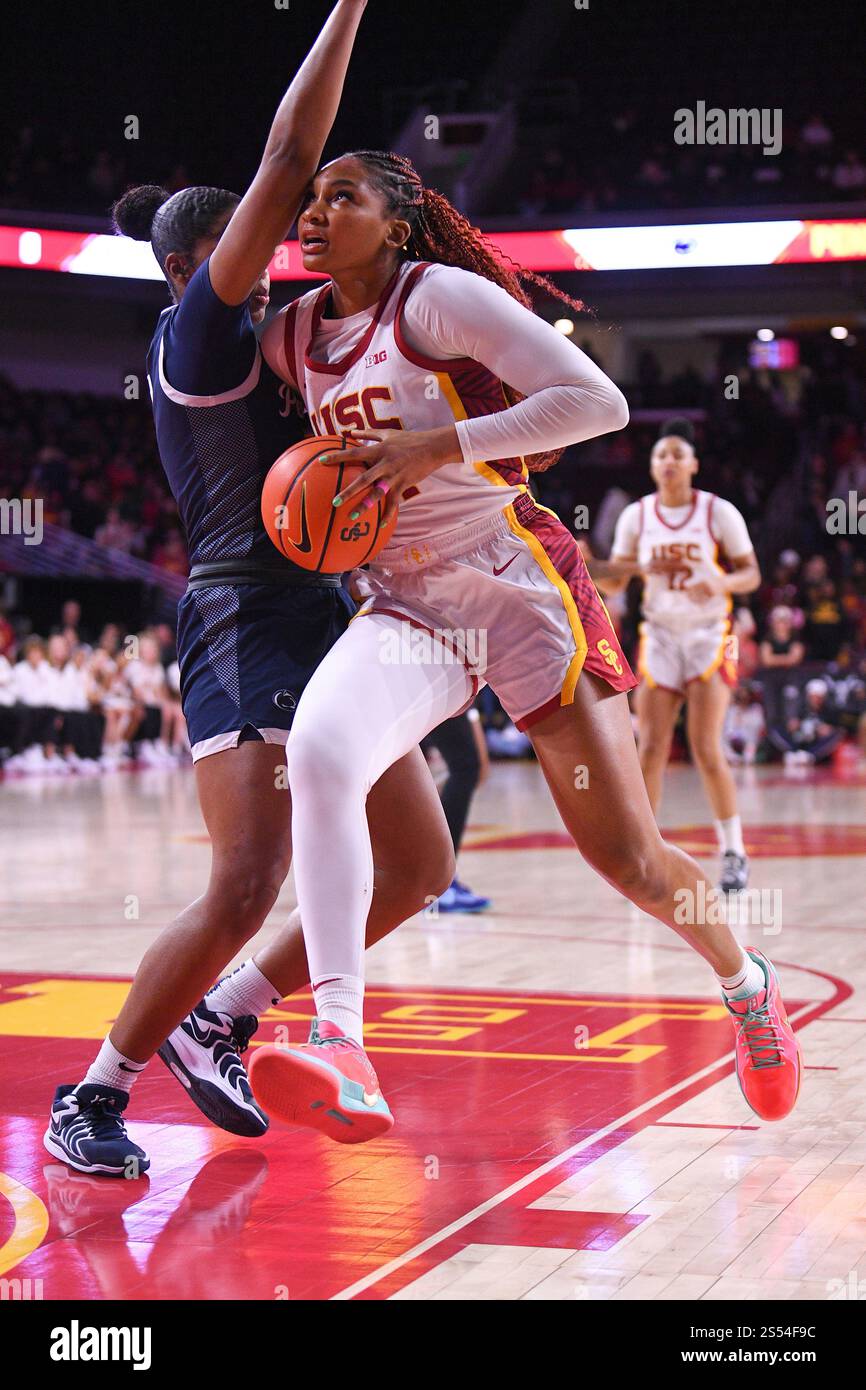 LOS ANGELES, CA - JANUARY 12: USC Trojans forward Kiki Iriafen (44 ...