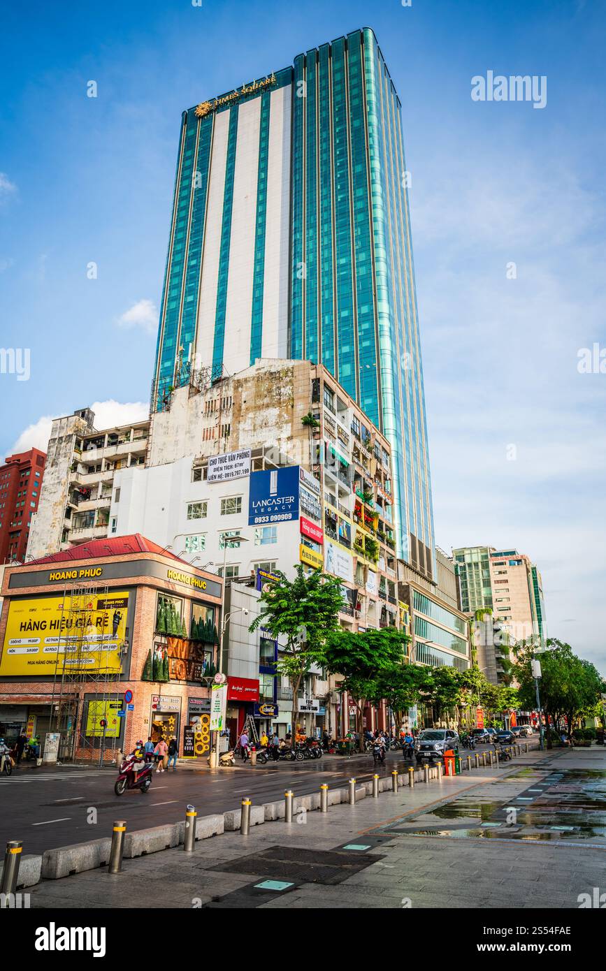 Ho Chi Minh City, Vietnam, November 25, 2022: View of Saigon Times Square - a highrise business ...