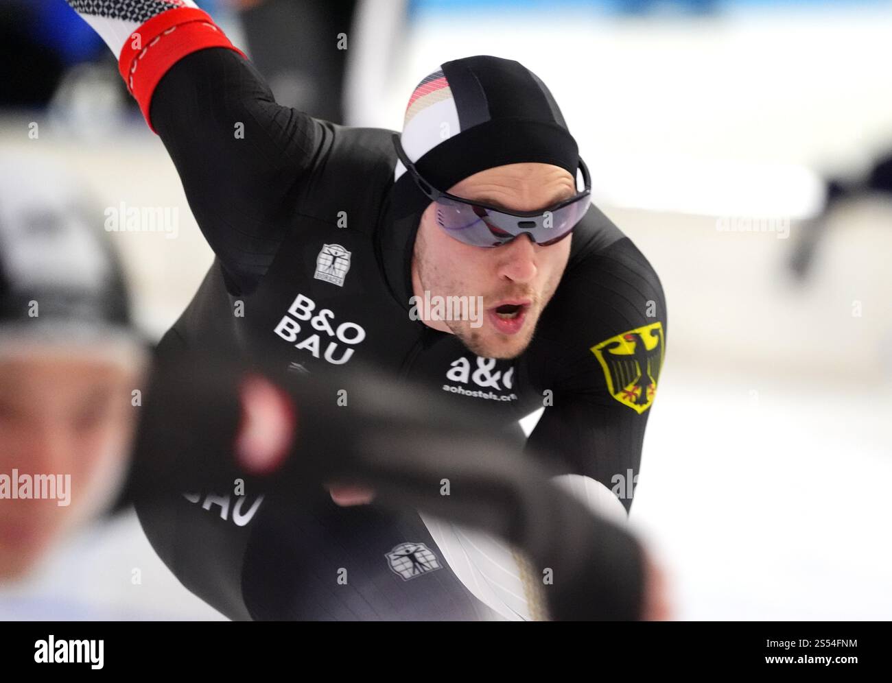 Hendrik Dombeck (GER) in 500m Sprint men during European Speed Skating ...