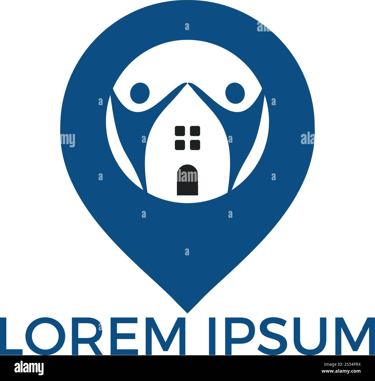 Foster home locator vector logo design. Foster home Pin map symbol ...