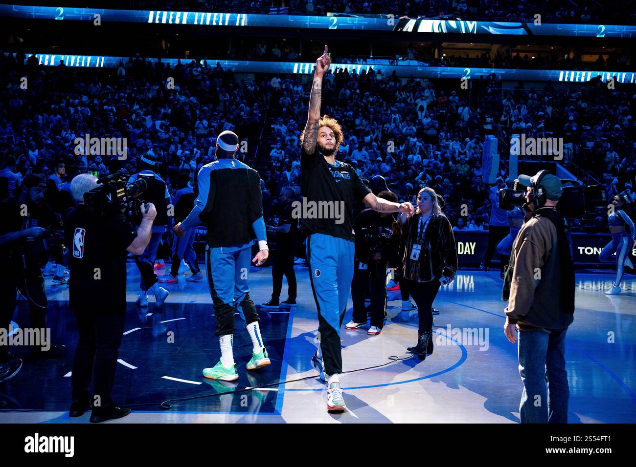 Dallas Mavericks center Dereck Lively II is introduced into the ...