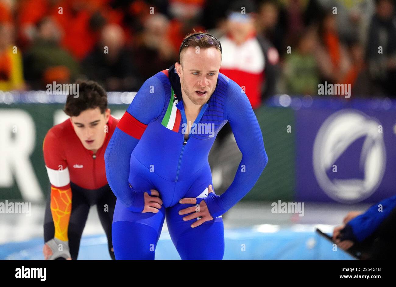 Davis Bosa (ITA) in 500m Sprint men during European Speed Skating ...
