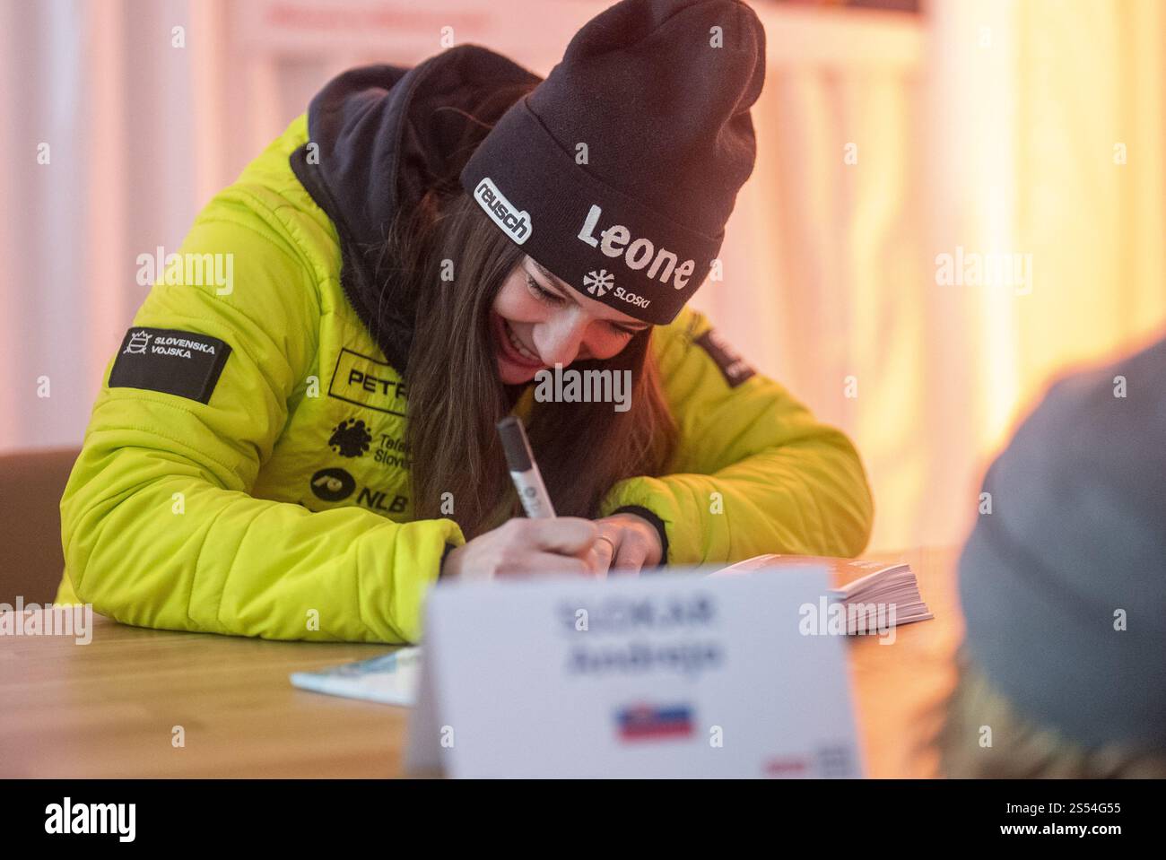 FLACHAU, AUSTRIA - JANUARY 13: Andreja Slokar of Slowenia during Audi ...
