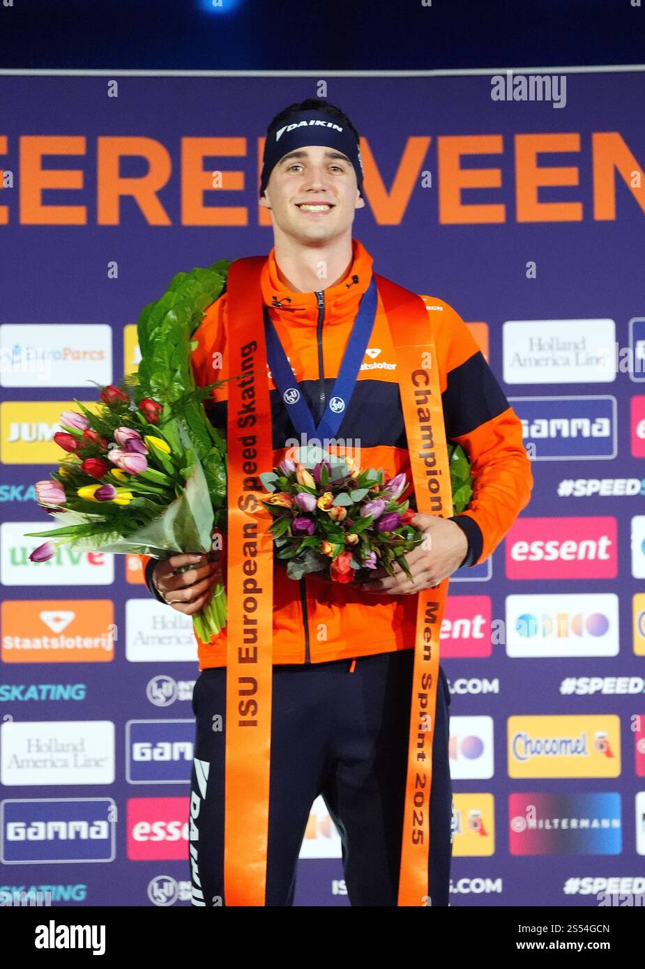 Ceremony Sprint Jenning de Boo (NED) during European Speed Skating ...